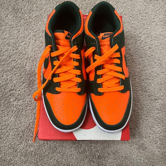 Nike | Shoes | Dunk Low Miami Hurricane | Poshmark